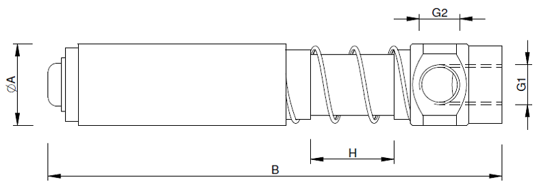 Spring Loaded Vacuum Cup Arm Smooth Body (Rotative) | Mouldpro