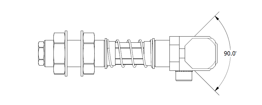 Spring Loaded Vacuum Cup Arm Threaded (Non-Rotative) Swivel Head | Mouldpro